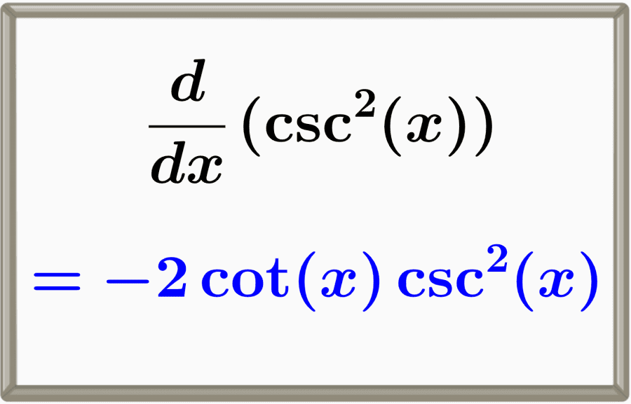Derivada de cossecante quadrado, csc^2(x) - Demonstração e gráficos ...